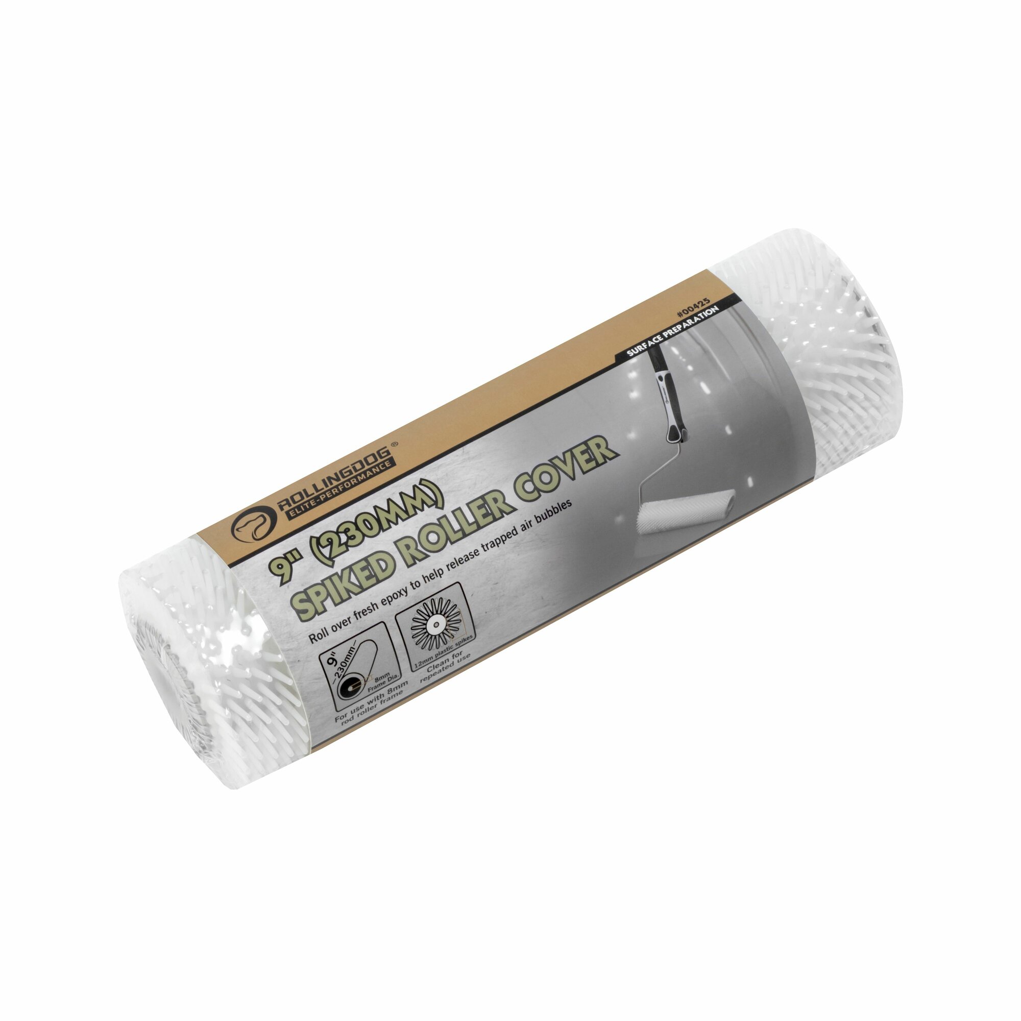 Валик игольчатый Rollingdog 230мм, иглы 12мм, бюгель 8мм, серия Elite, арт.00425