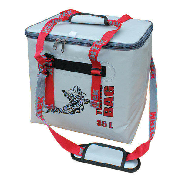 Сумка-Термос для рыбалки, туризма и отдыха Митек бокс 35л (40х28х38см) с крышкой (серый)