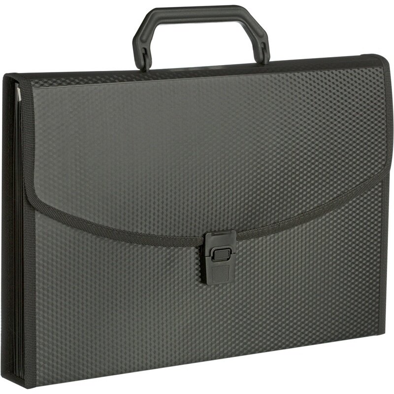 Папка портфель Attache A4, пластик 0,7 мм, черный (993214)