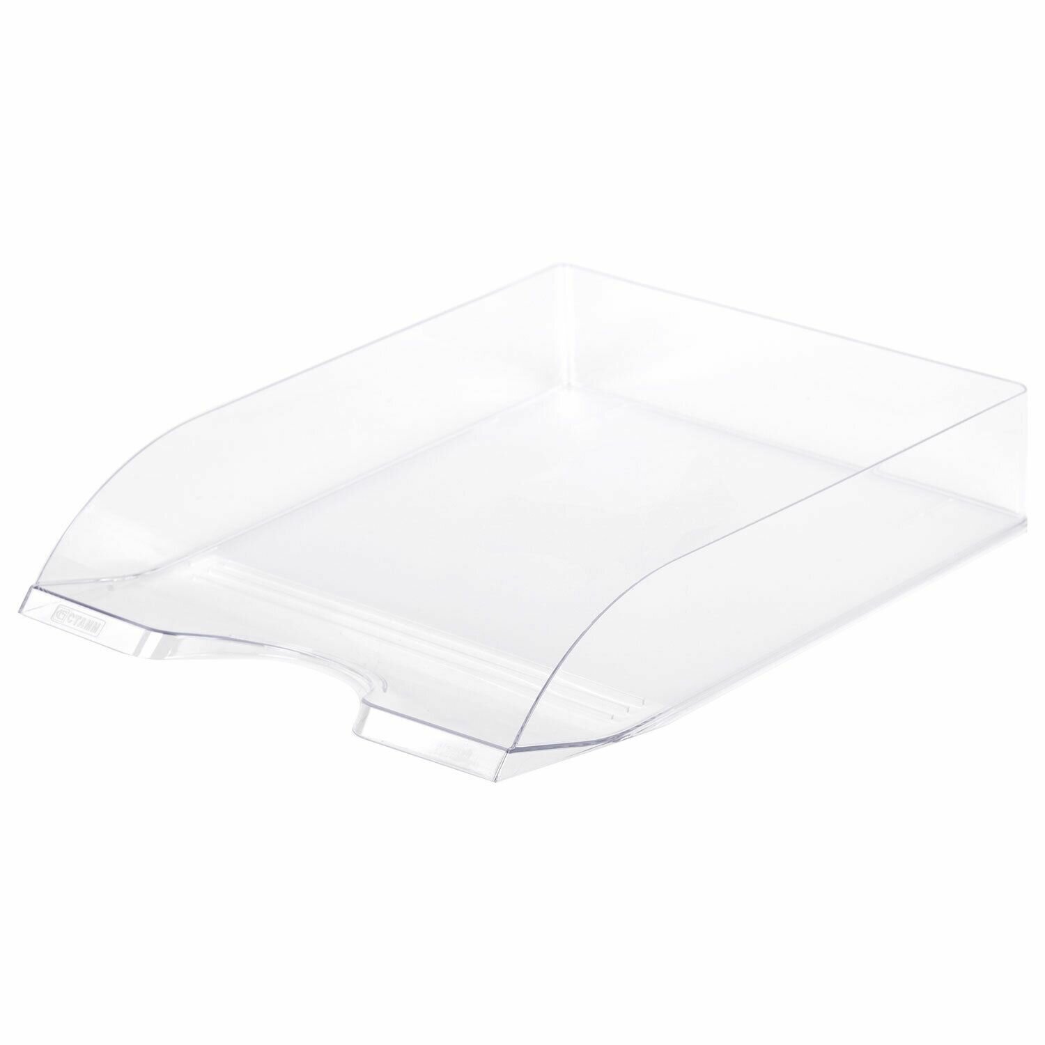 Лоток для бумаг СТАММ горизонтальный, "Дельта" прозрачный (ЛТ652)