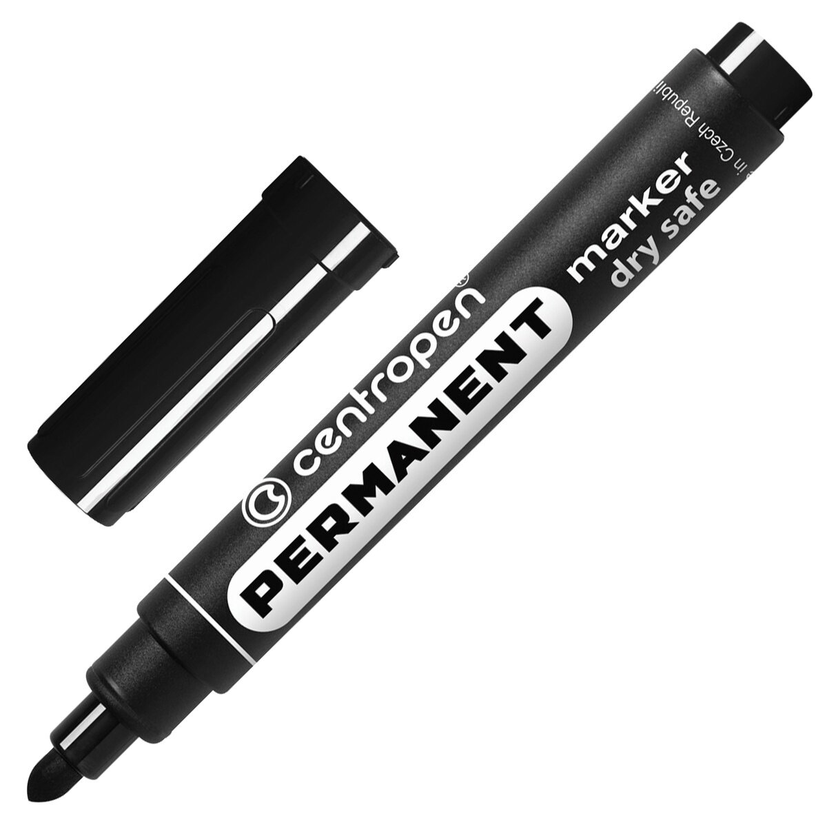 Маркер перманентный Centropen (нестираемый) круглый наконечник, 2,5 мм, черный (8510/Ч)