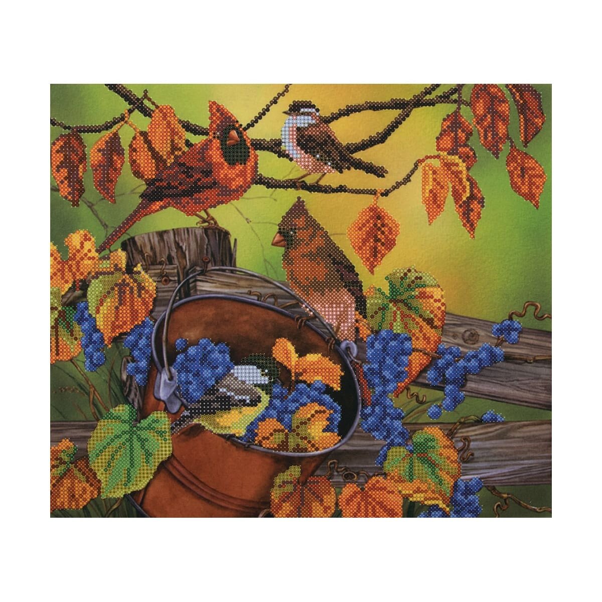 Канва с рисунком Hobby&Pro "Щедрый урожай", для вышивания бисером, 23,5х26 см, НР-3065
