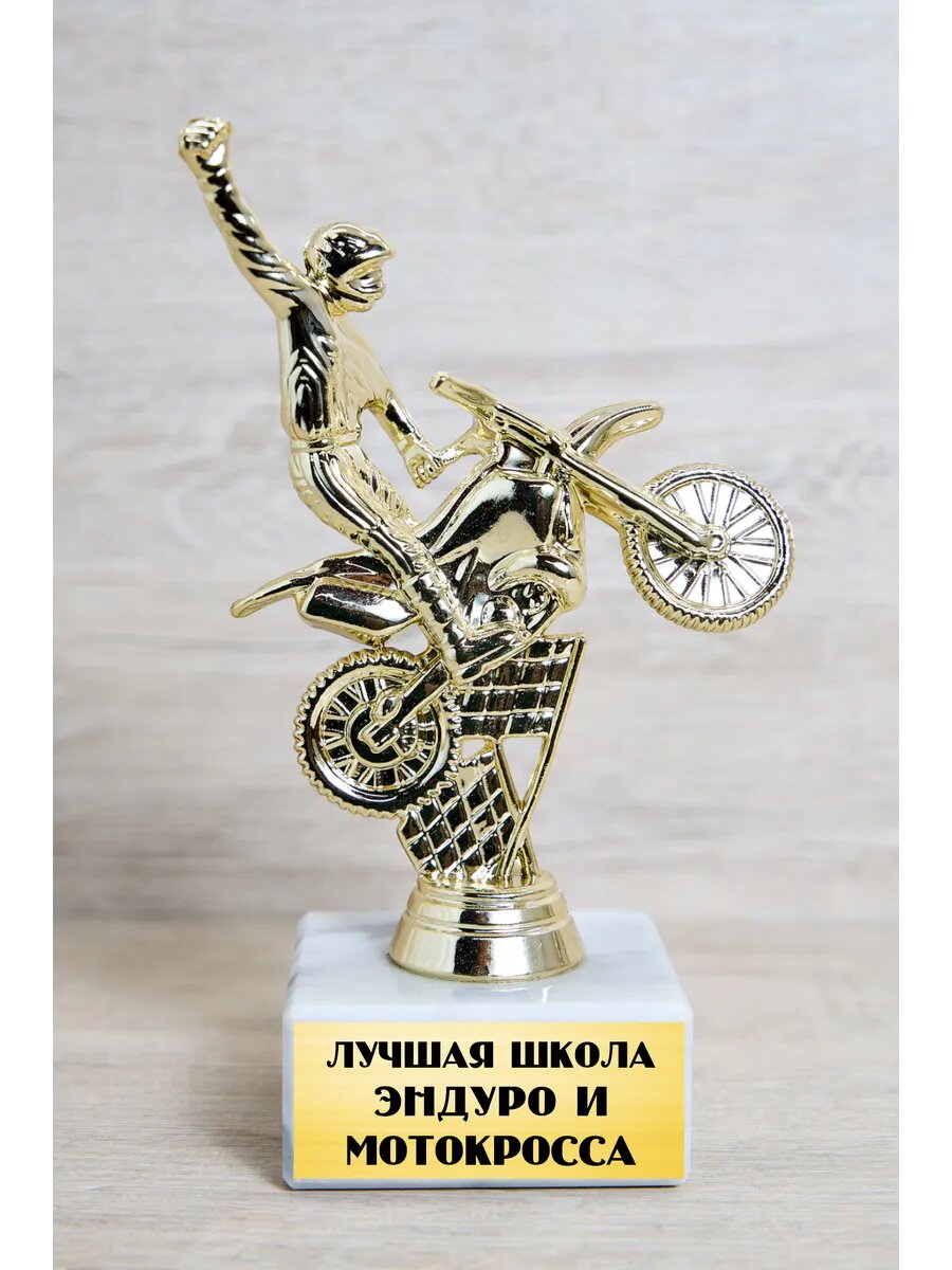 Статуэтка "Мотогонщик" Лучшая школа эндуро и мотокросса