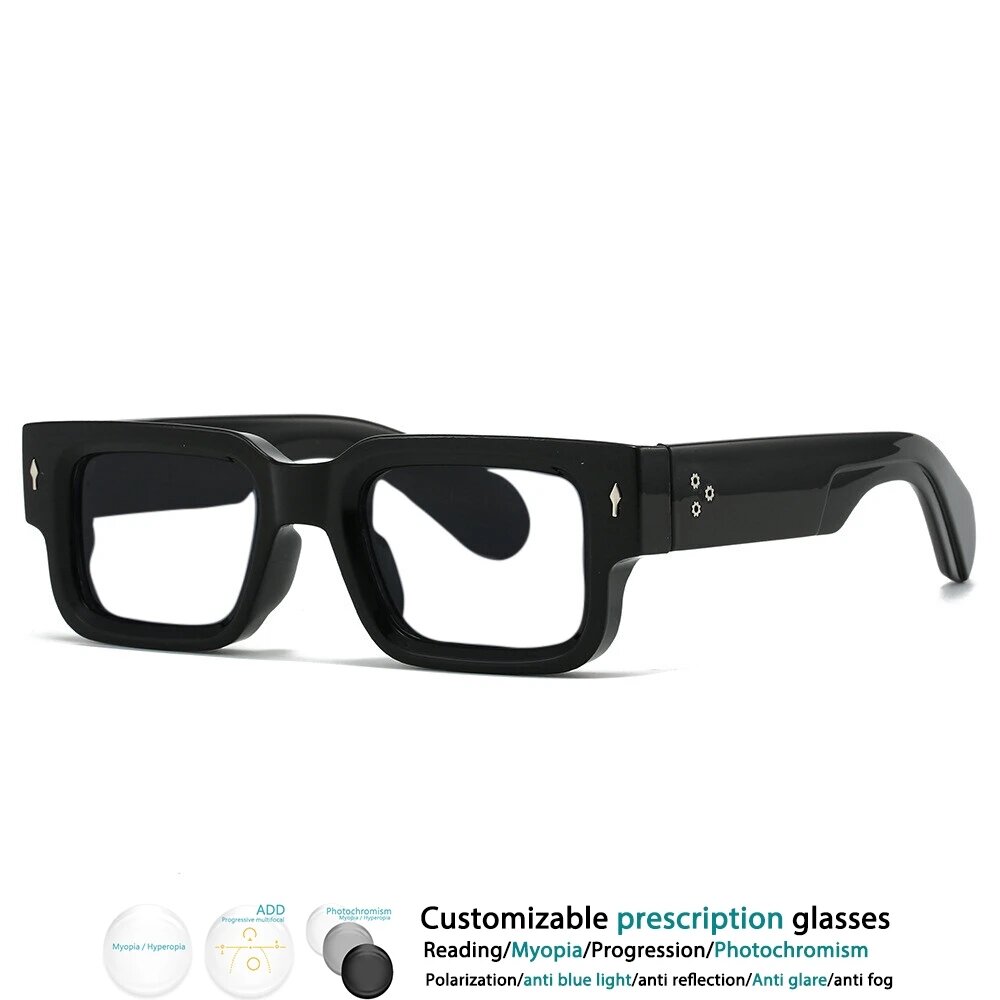 Квадратные очки CCspace Black, рецепт 0