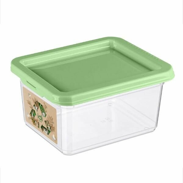 Контейнер для продуктов Idiland прямоугольный 2 л, 190х153х98 мм зеленый