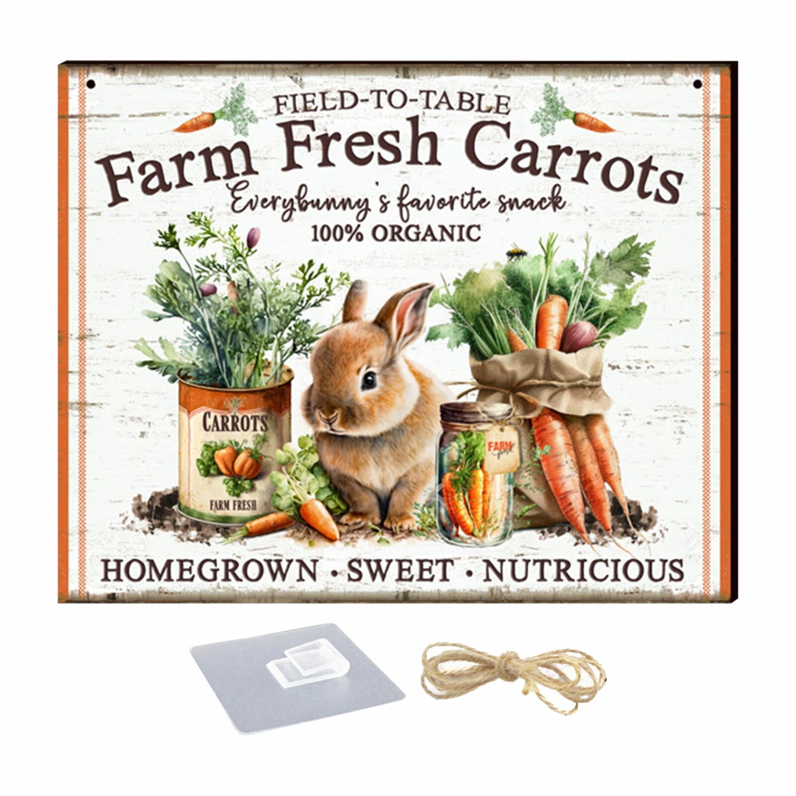 Деревянная вывеска с Пасхальным Кроликом для декора дверей, стен и интерьера, создающая праздничную атмосферу