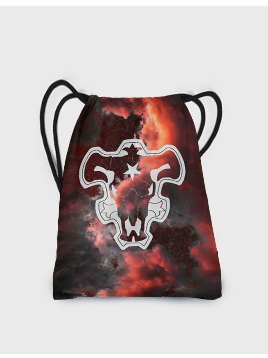 Мешок - сумка для обуви Чёрный клевер - Black Clover