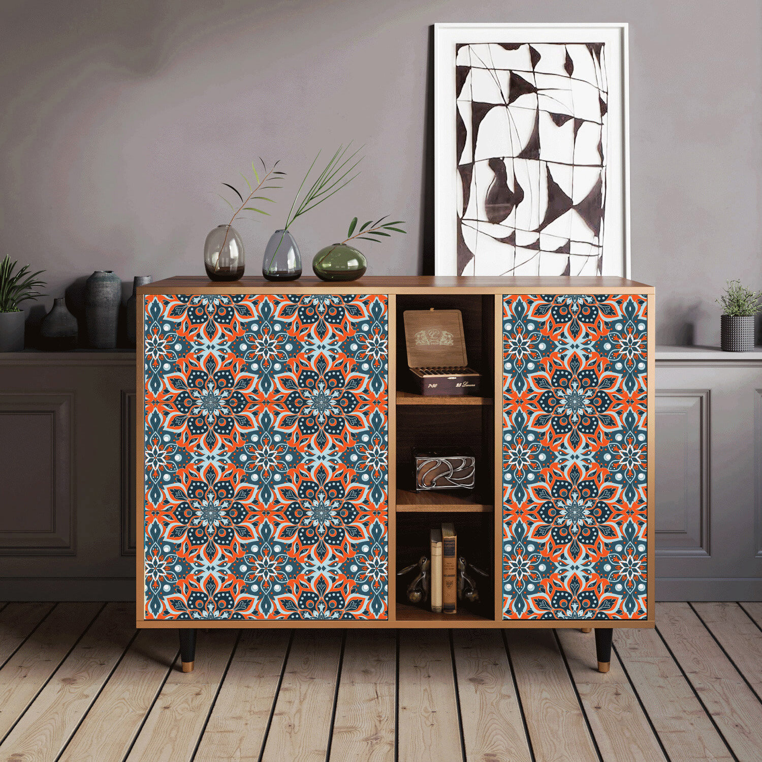 Комод - STORYZ - BS2 Fire Beetle, Разер - 125 x 97 x 48 см , Цвет корпуса - Орех