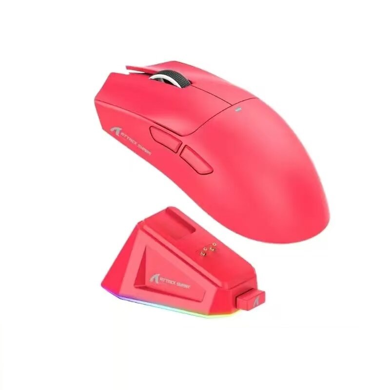 Беспроводная игровая мышь Attack Shark "X11", 22000dpi, Bluetooth/USB, Красный