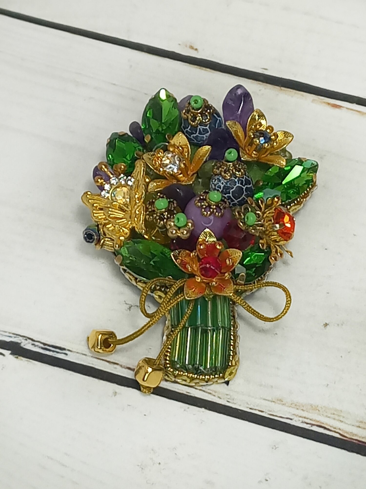 Брошь, стекло