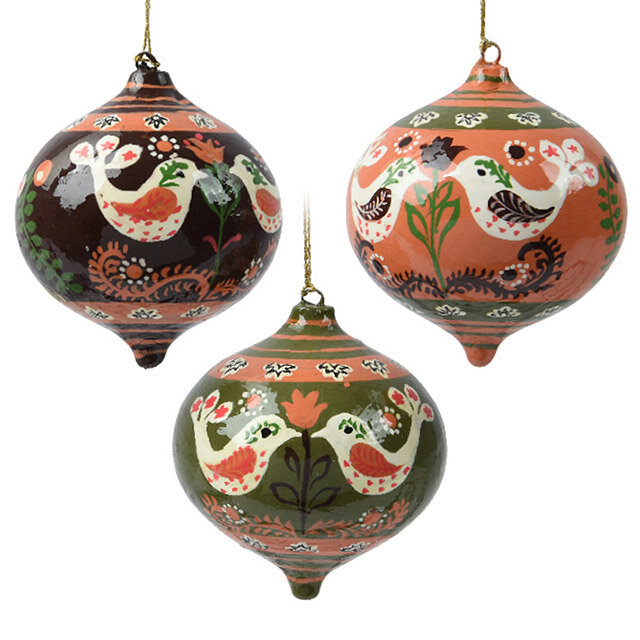 Набор елочных игрушек Луковки - Charmout 7 см, 3 шт, Kaemingk, 524034-набор