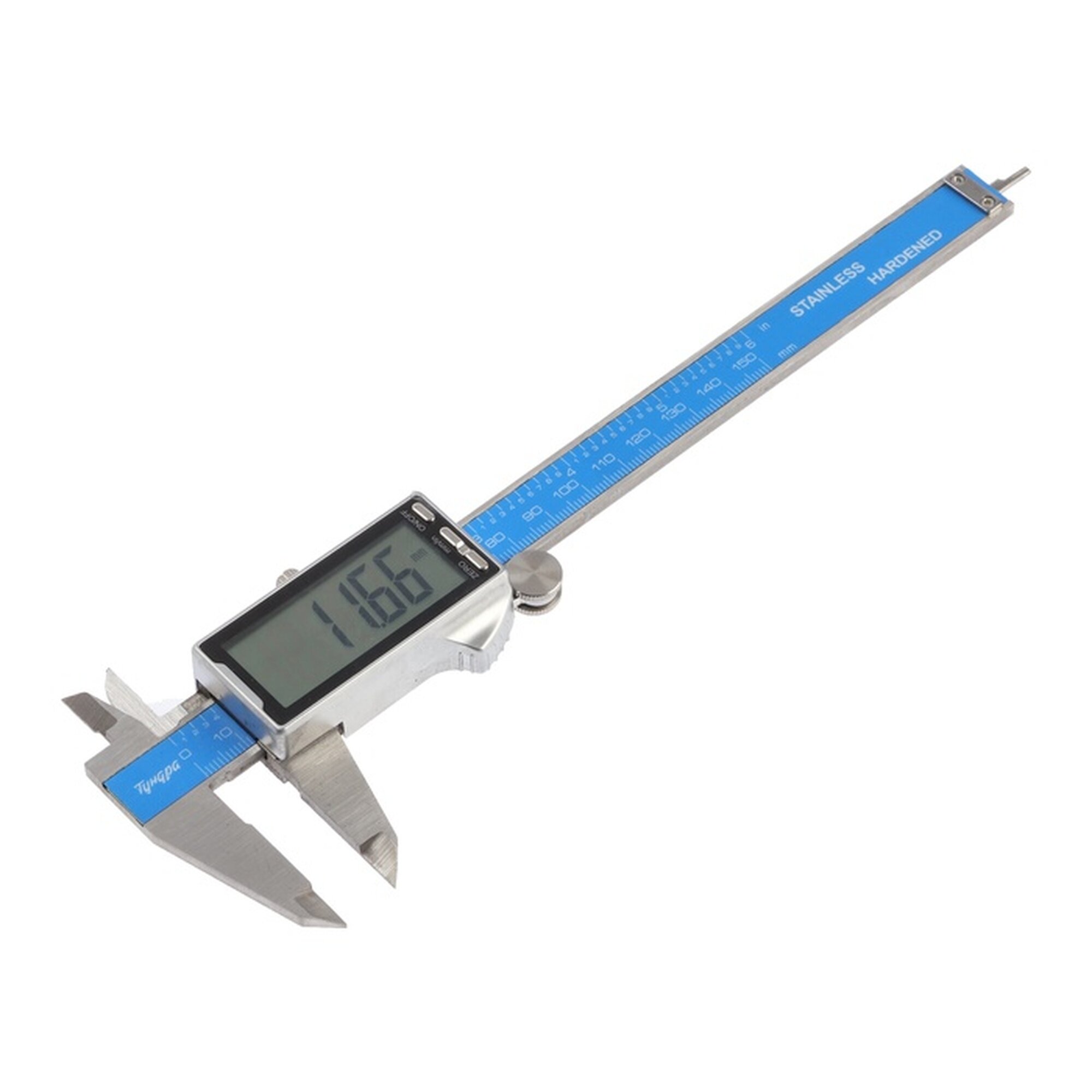 Штангенциркуль электронный тундра профи, металлический, с глубиномером, 150 мм