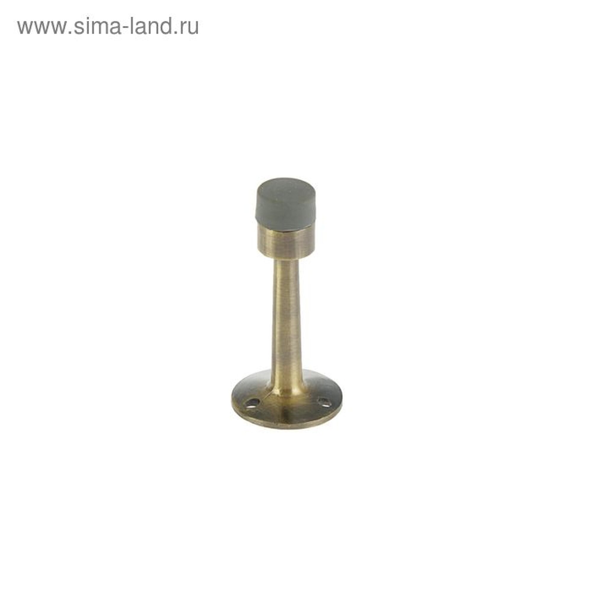 Упор дверной Тундра U106AB, металл, крепление на стену, высота 75 мм, диаметр 36 мм