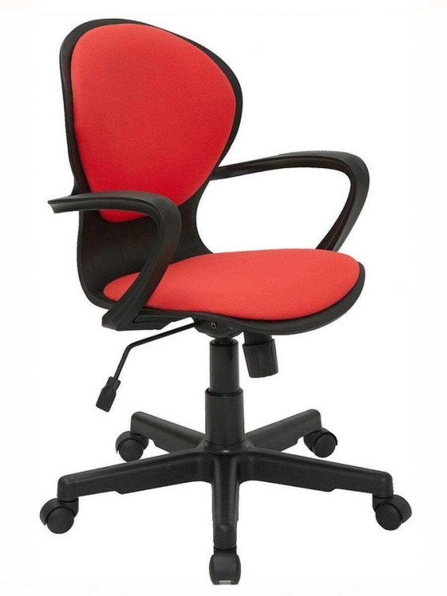 Детское компьютерное кресло КР Bloom Black, с механизмом качания, обивка, велюр оранжевый