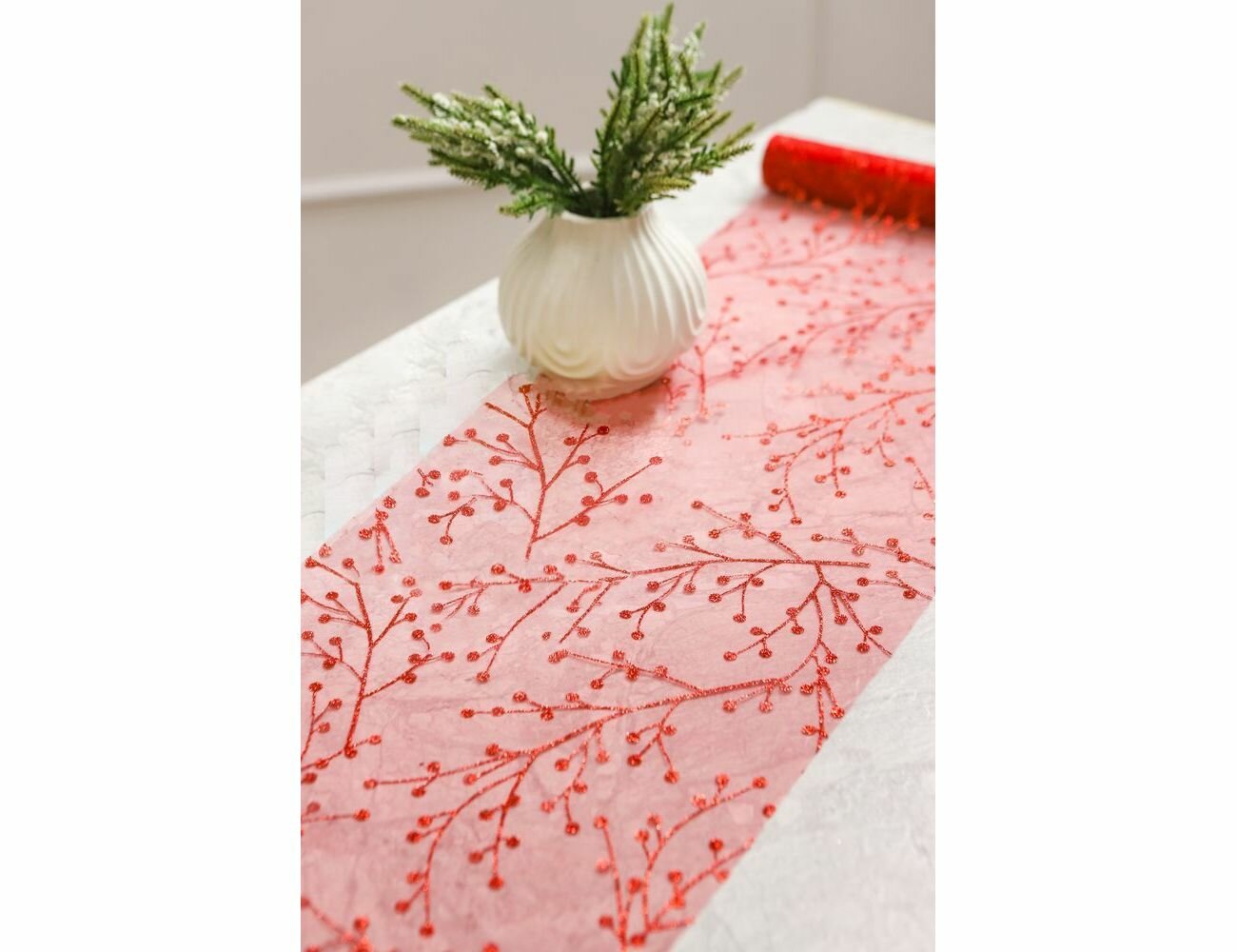 Ткань для декорирования эрмони слим, текстиль, красный, 270х28 см, Edelman 1162658-1