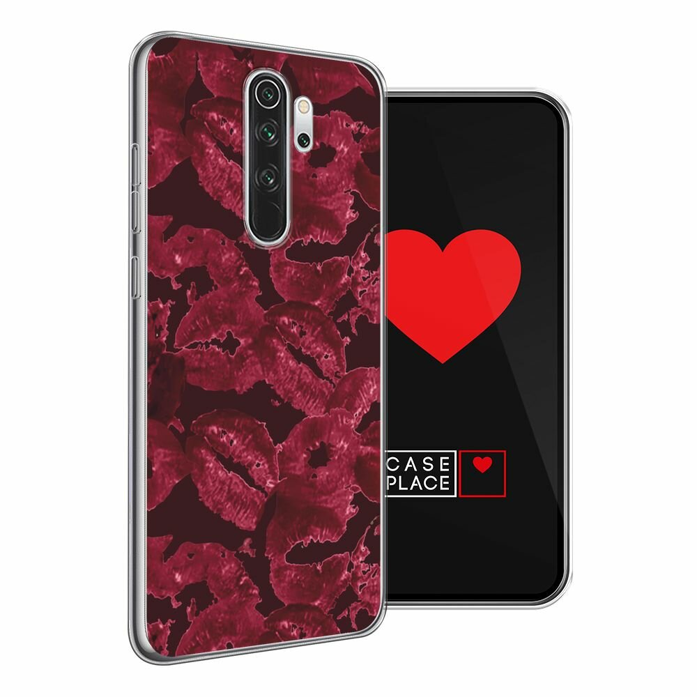 Чехол на Xiaomi Redmi Note 8 Pro / Сяоми Редми Нот 8 Про с принтом Помада паттерн 1 — фото 1