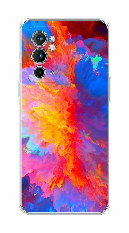 Силиконовый чехол на OnePlus 9RT / ВанПлас 9RT с принтом яркий всплеск