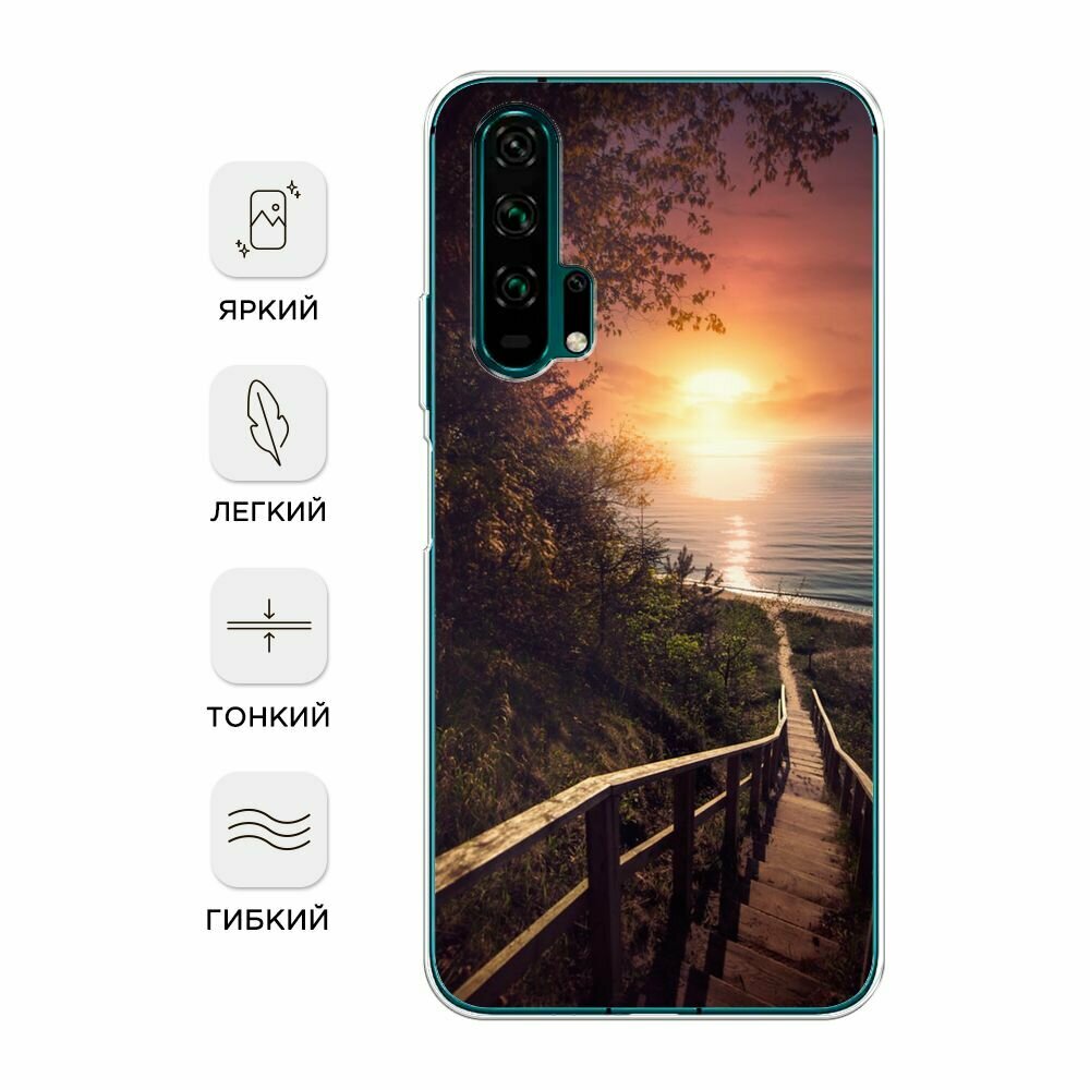 Чехол на Honor 20 Pro / Хонор 20 Про с принтом "Мост у воды" — фото 1