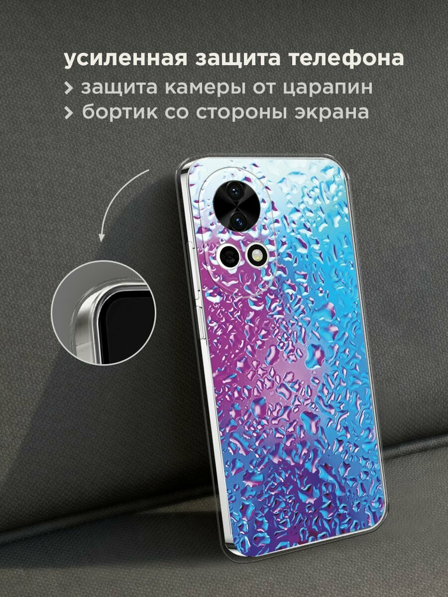 Чехол на Huawei Nova 12/Nova13 / Хуавей Нова 12/Нова 13 с принтом "Капли на стекле" — фото 1