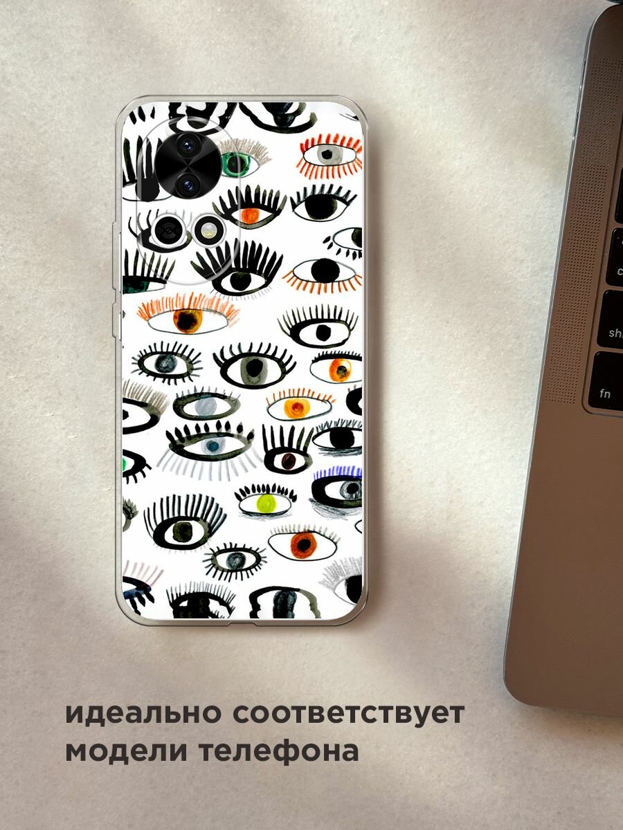Чехол на Huawei Nova 12/Nova13 / Хуавей Нова 12/Нова 13 с принтом "Глаза акварель" — фото 1