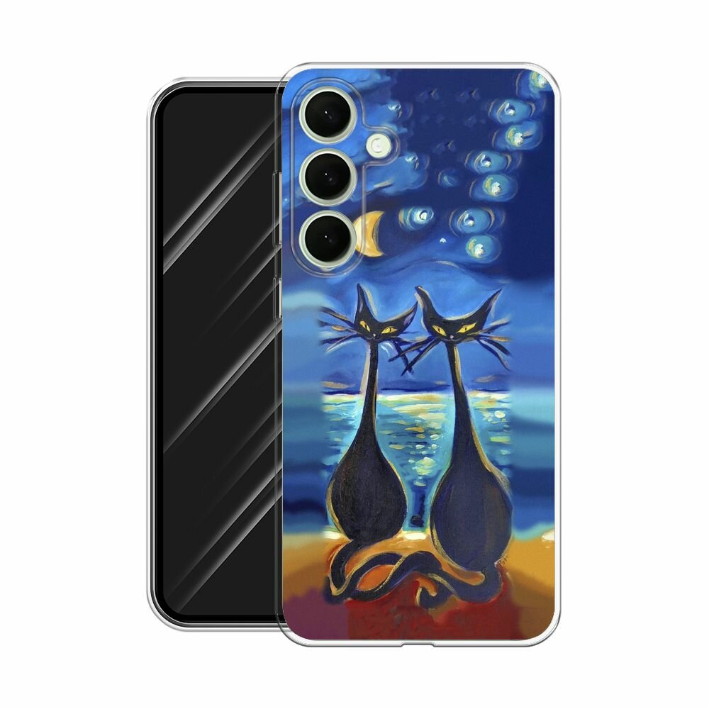Чехол на Samsung Galaxy S25 Plus / Самсунг S25 Плюс с принтом "Влюбленные котики 7" — фото 1