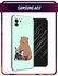 Чехол на Samsung Galaxy A03 / Самсунг Галакси А03 с принтом "Медведь и кошка дру...