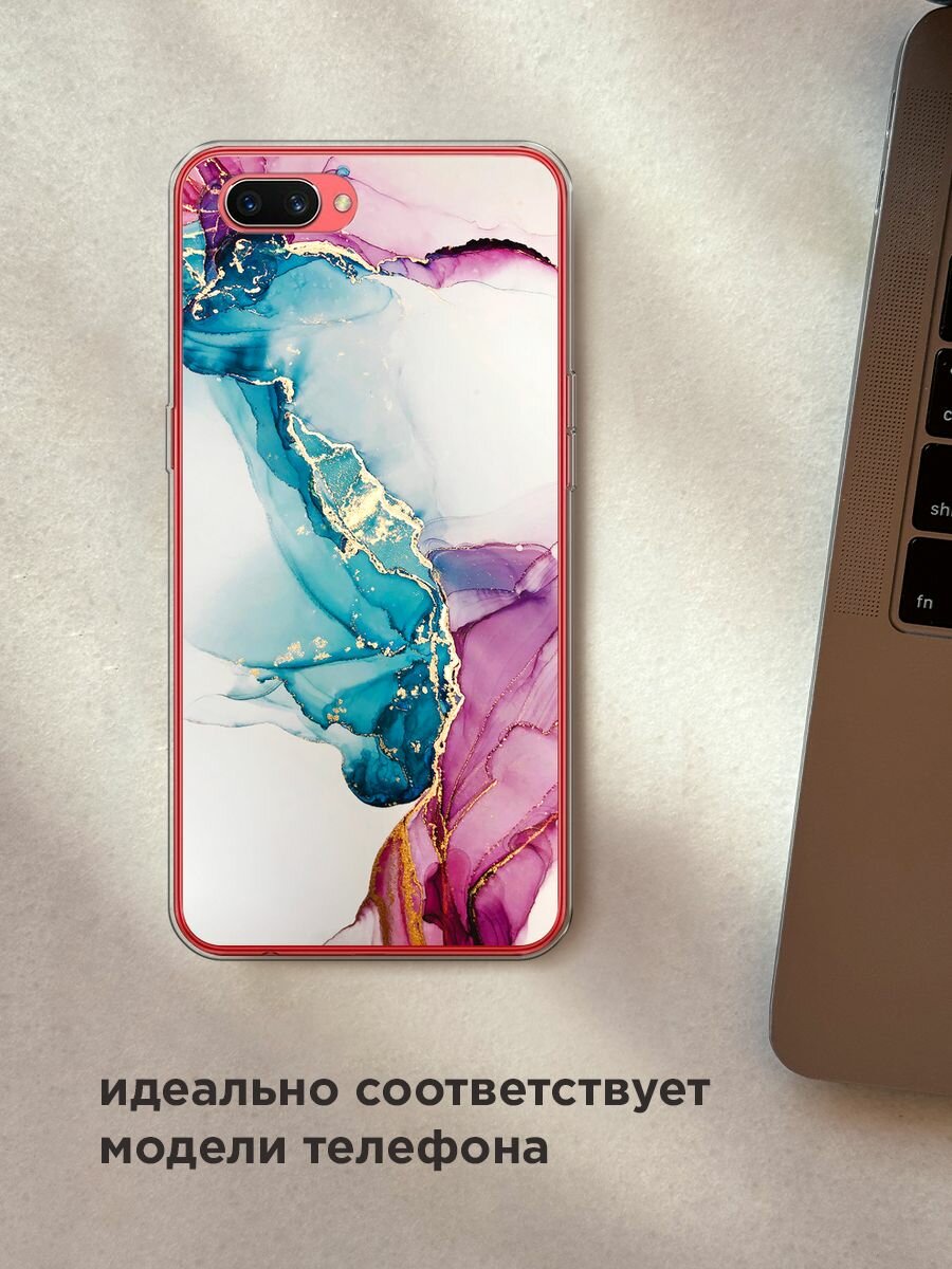 Чехол на Oppo A3s / Oppo A3s с принтом "Розовые разводы рисунок" — фото 1