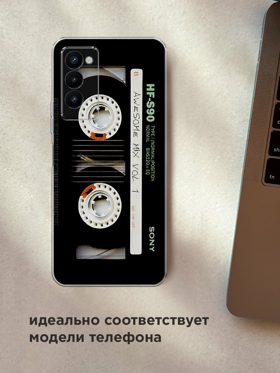 Чехол на Tecno Camon 18P / Техно Камон 18Р с принтом "Кассета лак" — фото 1