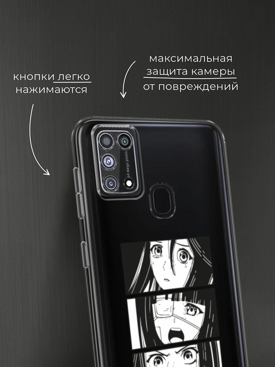 Чехол на Samsung Galaxy M31 / Самсунг Галакси М31 с принтом "Tokyo girls", прозрачный — фото 1