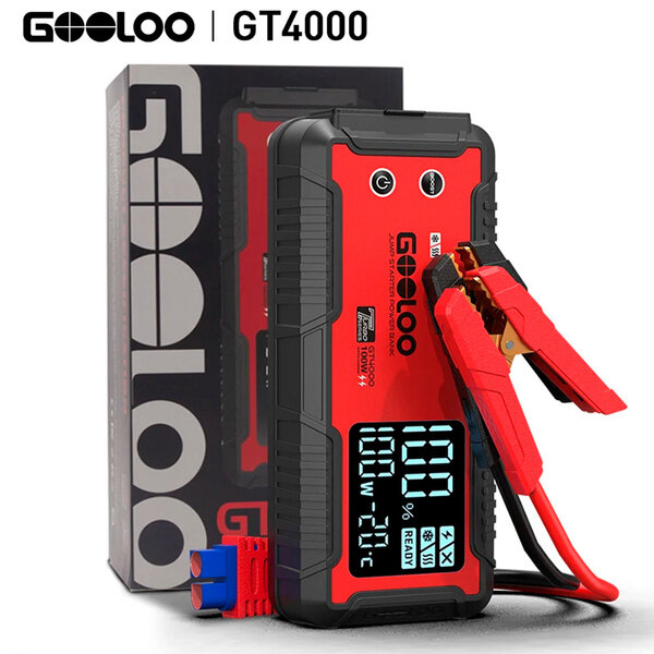Пуско-зарядное устройство бустер Gooloo GT4000 c подогревом батареи 20000mAh 4000A