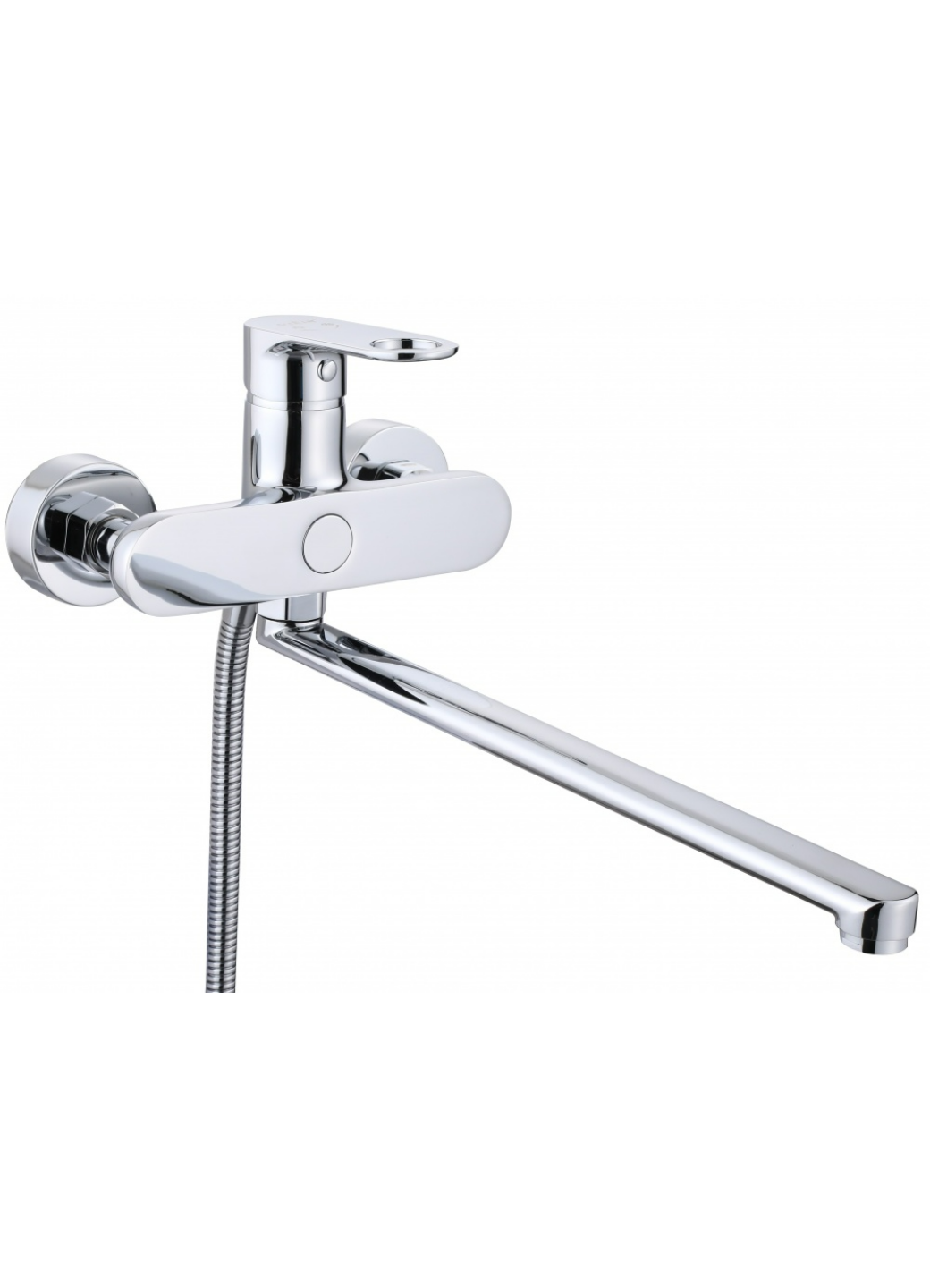 Смеситель для ванны с лейкой и шлангом, длинный излив VIEIR V043541, цвет хром