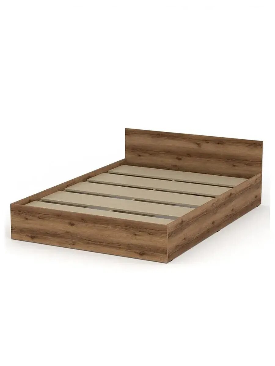 Кровать полутороспальная 140х200 деревянная с изголовьем, от производителя