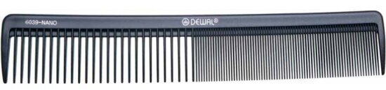 Расческа рабочая Dewal Professional DEWAL Nano комбинированная, широкая, антистатик, 21,5 см