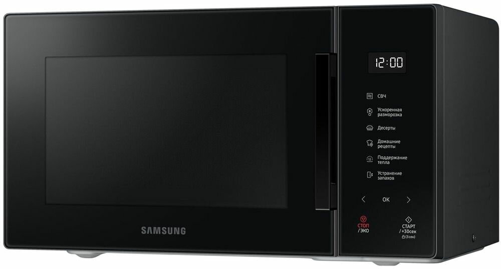 Микроволновая печь Samsung MW5000T черный, 23л, 800Вт, дисплей, подсветка камеры, 17 программ