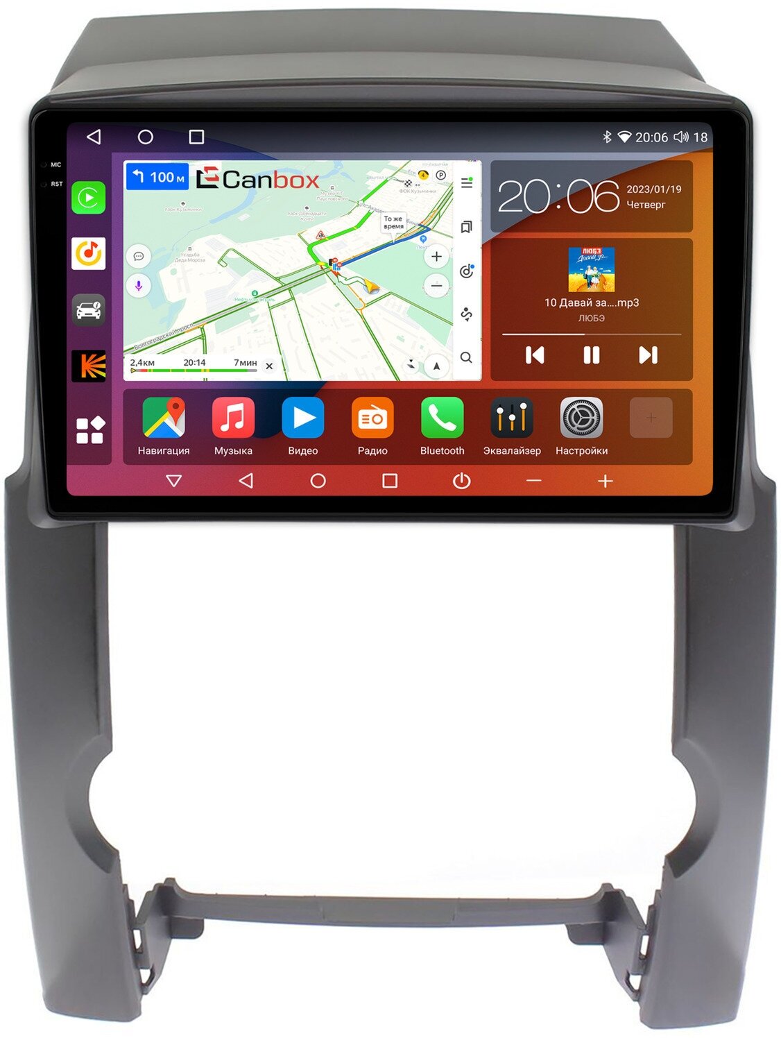Штатная магнитола Kia Sorento 2 2009-2012 (без усилителя) Canbox Logic-i3 2K 5736-10-1131 Android 11 (4G-SIM, 8/256, DSP, 360, QLed)