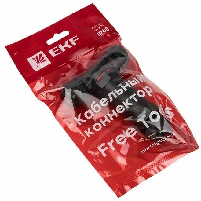 Коннектор кабельный Т-образный (клеммник 5PIN) IP68 FreeTools EKF plc-uac-cb5T