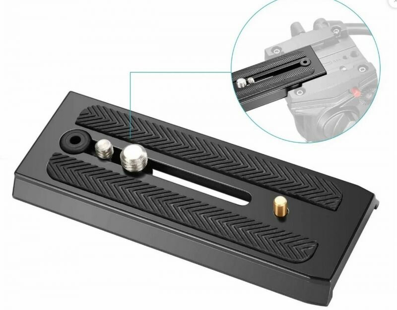 Площадка для штатива Manfrotto PU120, 120 мм x 50 мм, винт 1/4, резьбовое соединение "папа"