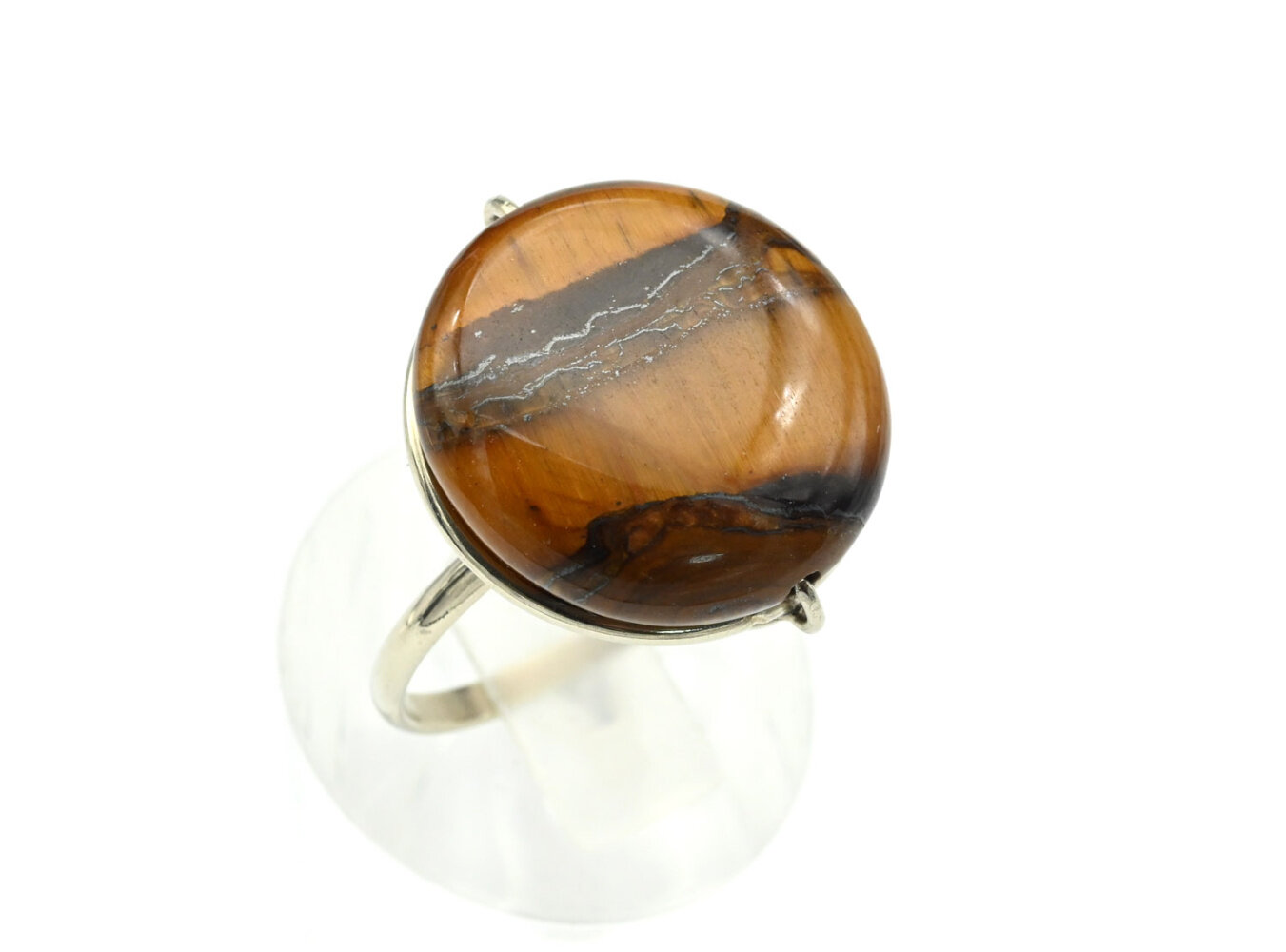 Кольцо, тигровый глаз