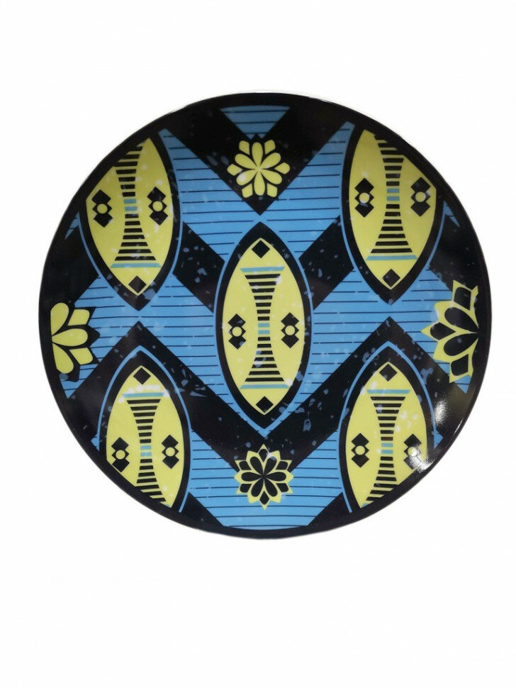 Тарелка 27 см 1 шт LEFARD "Амадеус /Сине-жёлто-чёрная" / 246251