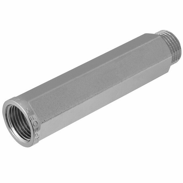 Удлинитель 1/2x100 мм ВР-НР никель латунь, соединители из никелированной латуни