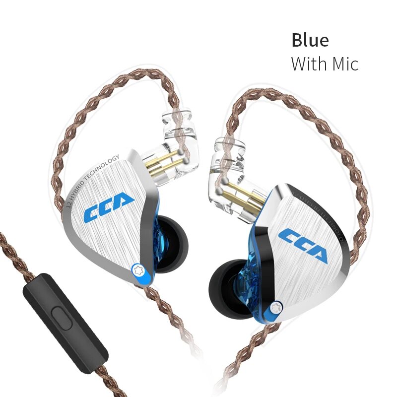 CCA C12 гибридные наушники CCA C12 Blue mic