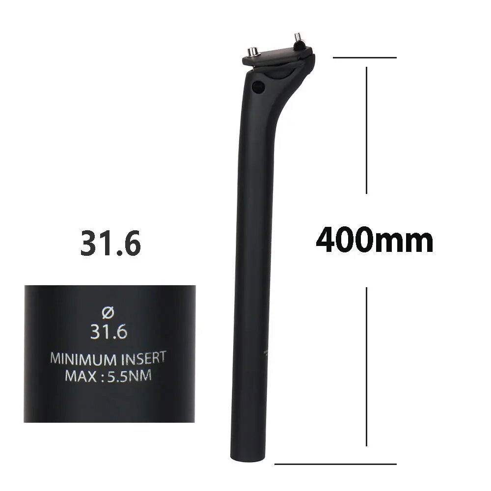 ELITAONE Подседельный Штырь Карбоновый 31.6x400mm