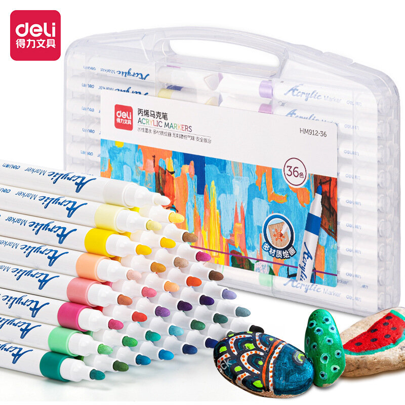 Набор маркеров Deli "Водонепроницаемый", 36 цветов
