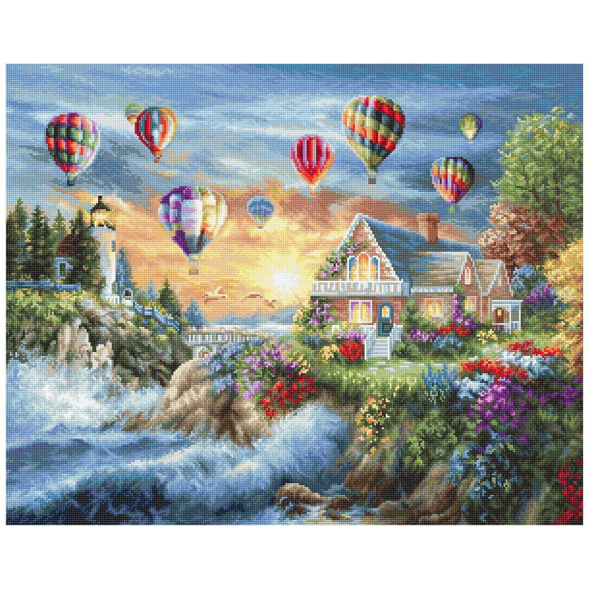 Набор для вышивания крестиком 'Воздушные шары над Сансет Коув', 42*34 см, Luca-S