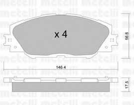 К-т дисков. тормоз. колодок Toyota Rav 4 2006- F Metelli арт. 2207480