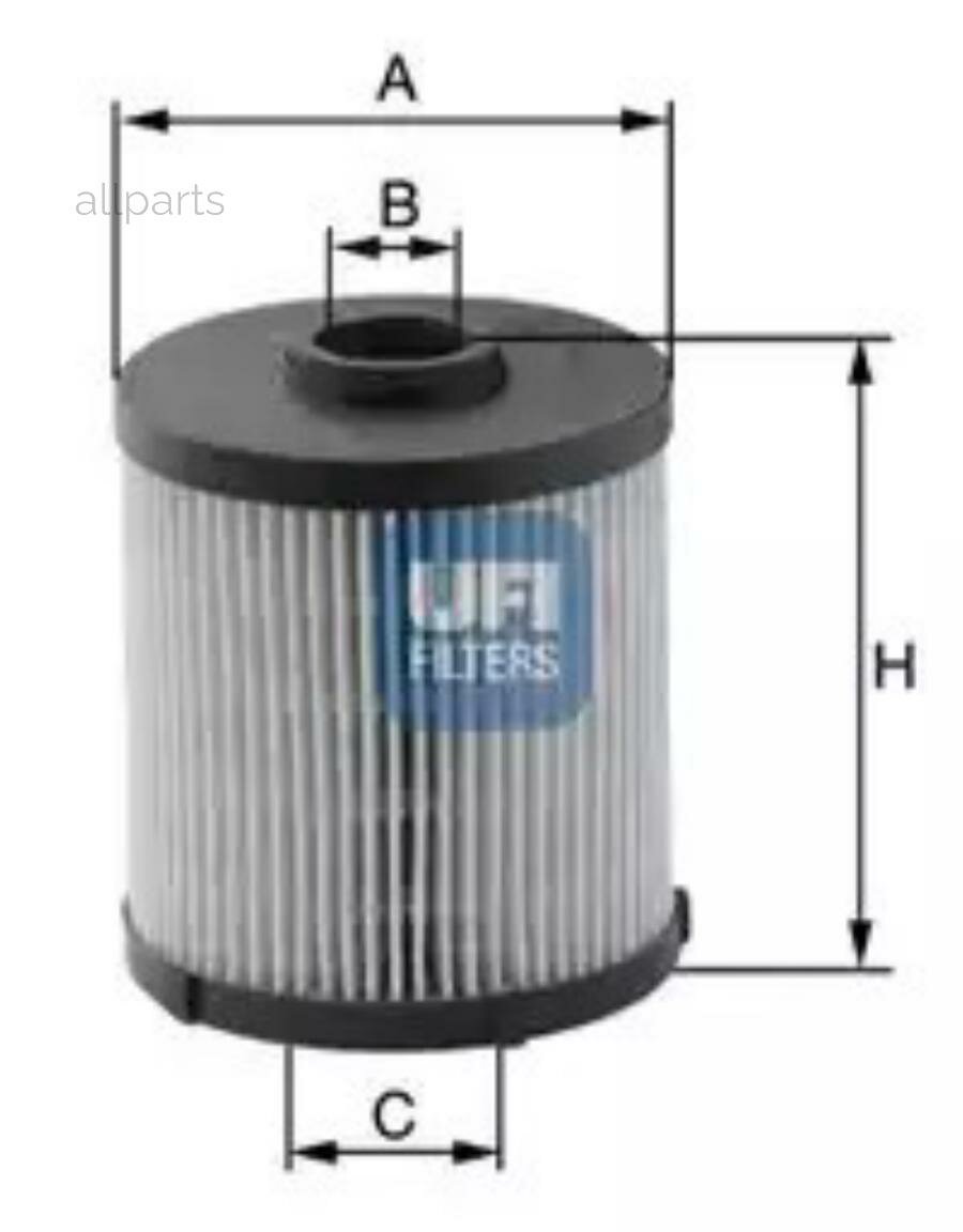 UFI 2602000 Фильтр Дизельный VOLVO