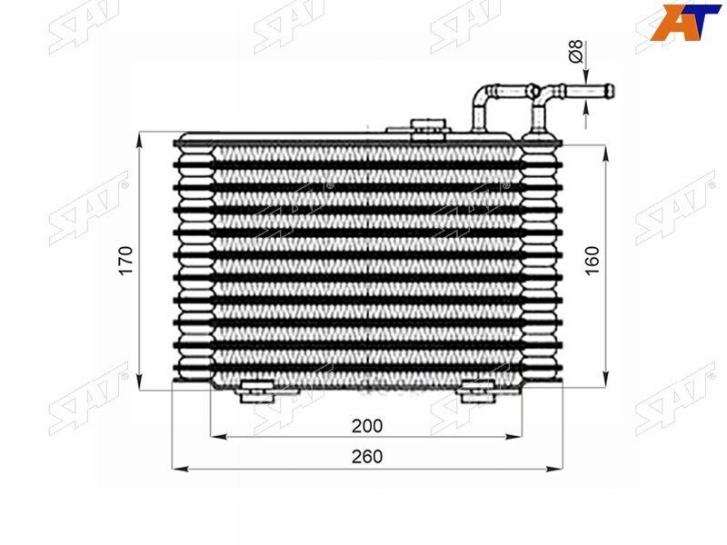 . SAT Радиатор охлаждения вариатора (CVT) для MITSUBISHI OUTLANDER 12-