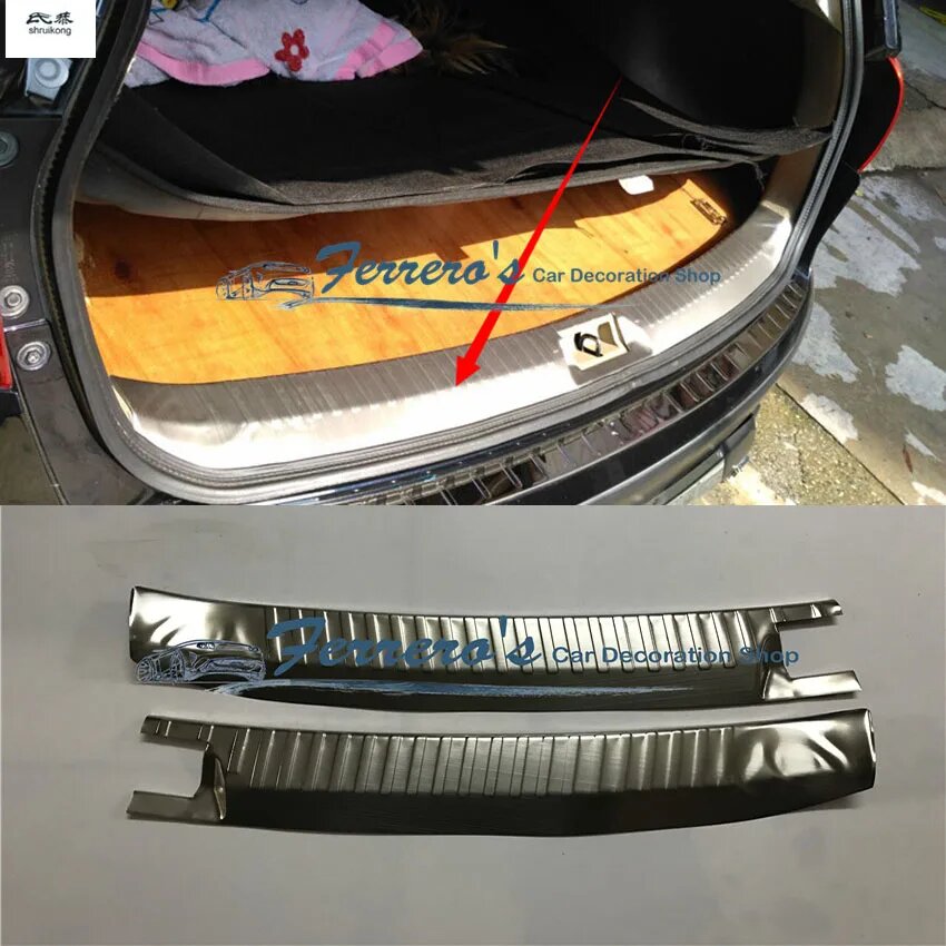 2 шт./лот для 2008-2014 Nissan QASHQAI J10 задняя педаль из нержавеющей стали внутренняя защита декоративная крышка блестки