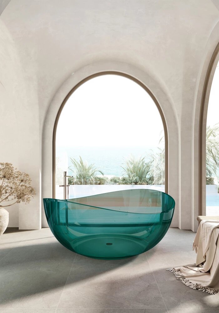 Ванна из полиэфирной смолы Abber Kristall AT9705Aquamarin 150x150