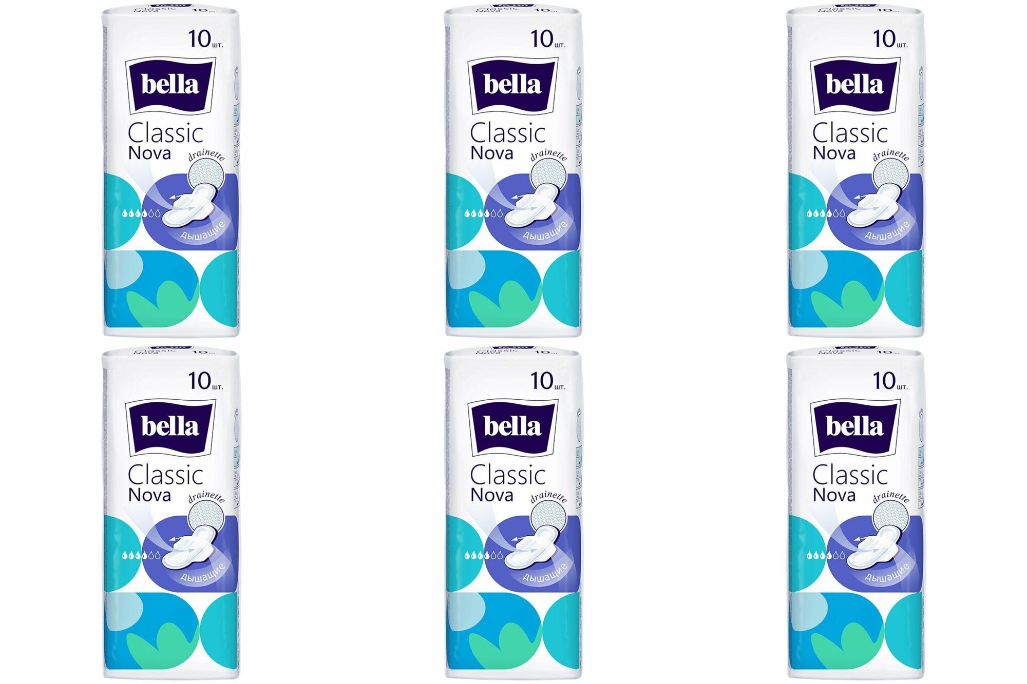 BELLA Прокладки гигиенические Classic Nova, 10 шт, 6 уп.